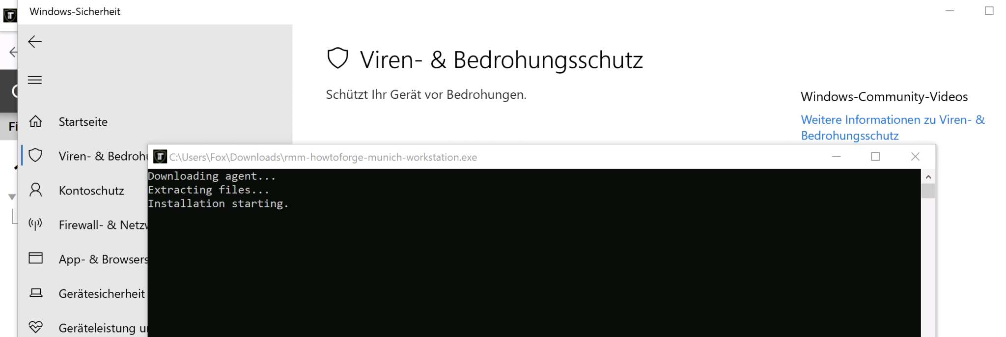 Tactical RMM Server Installation zur Verwaltung von Windows Clients ...